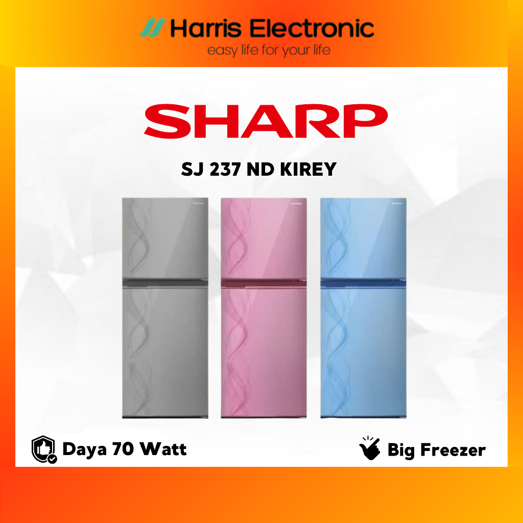 Jual Kulkas 2 Pintu SHARP SJ 237 ND Kirey III 220 Liter No Frost ...