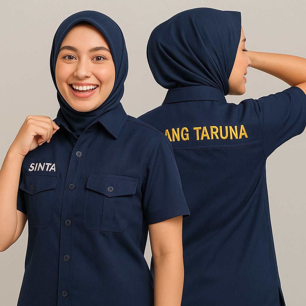 Jual Kemeja Seragam Komunitas / Organisasi Lengan Pendek Bordir Nama ...