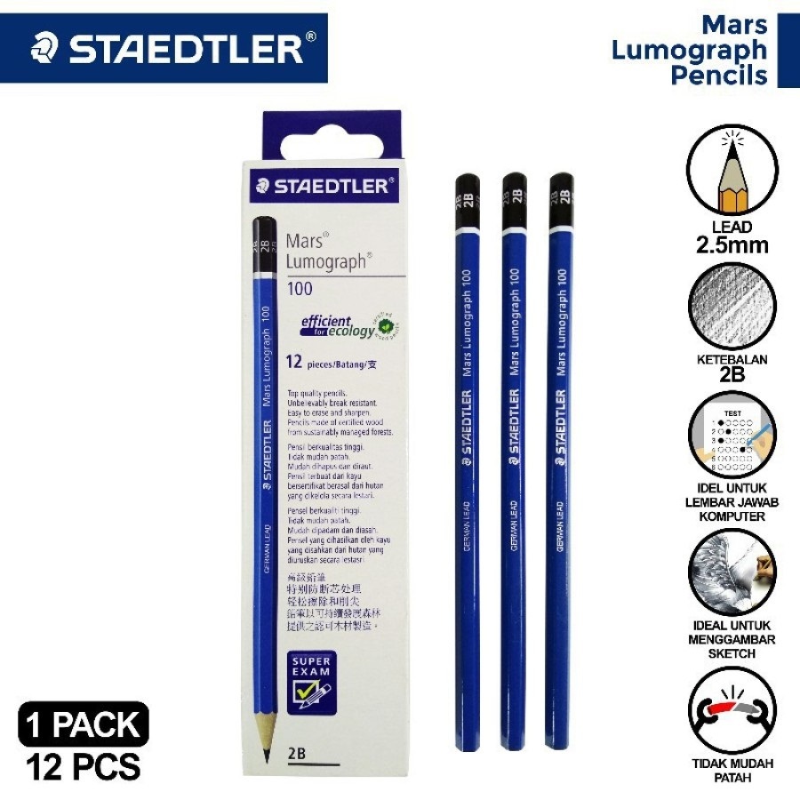 Jual STAEDLER Pensil 2B for Computer and Scanner (1 pcs) | Shopee Indonesia
