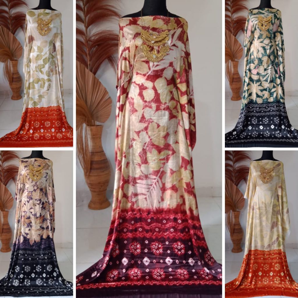 Jual Bahan Kain Jumputan Palembang 3 Meteran Ecoprint Dasar Silk Semi ...