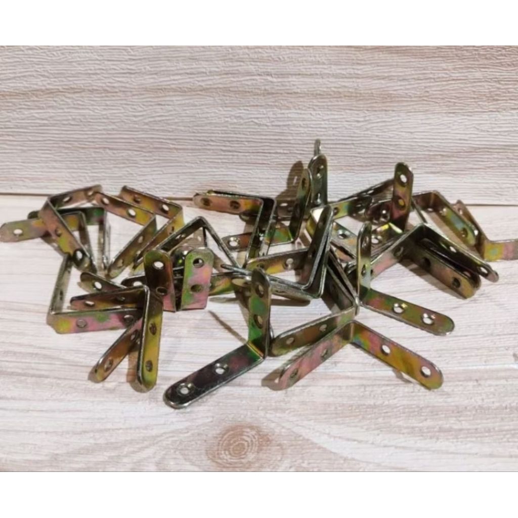 Jual Plat Siku L Siku Penyangga Rak Dinding 4 Lubang Plat Besi Siku ...