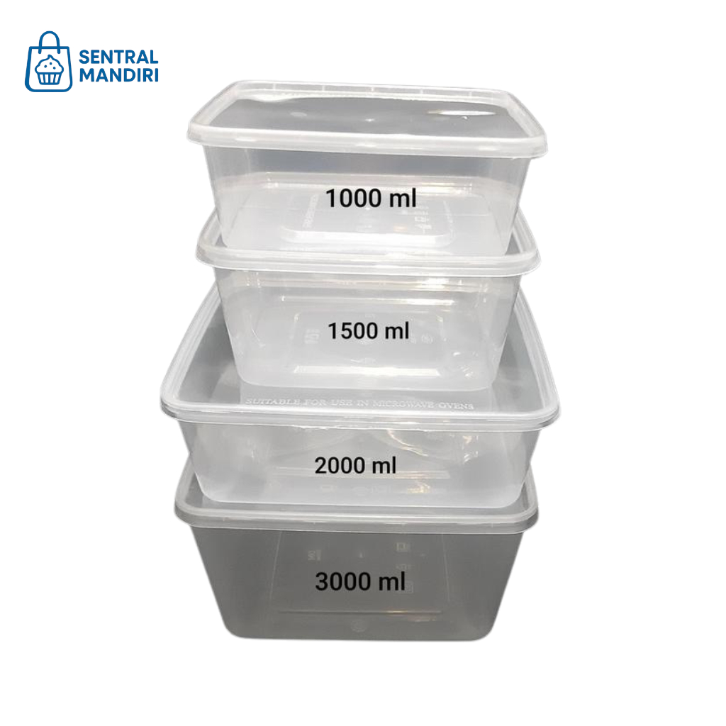 Jual Thinwall Square Tebal 1000Ml, 1500Ml, 2000Ml, & 3000Ml Merk DM ...