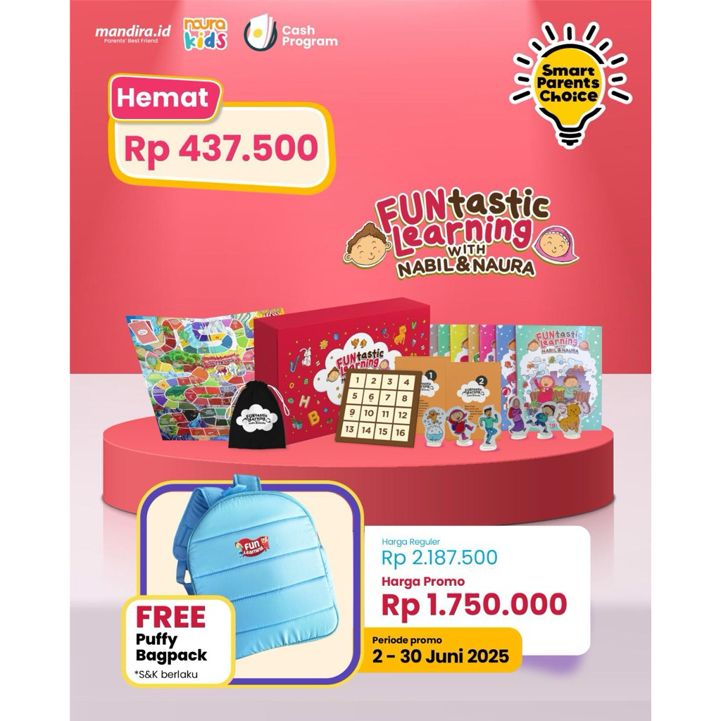 Jual READY STOCK PROMO FL FREE PUFFY BACKPACK NEWLOOK FUNTASTIC LEARNING MAINAN EDUKATIF ANAK 2 ...