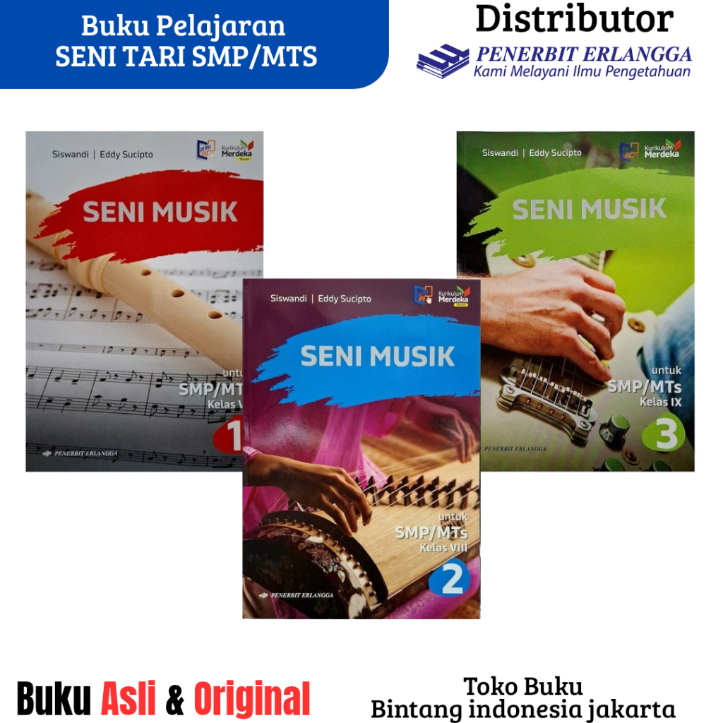 Jual Erlangga - Buku Pelajaran SENI MUSIK Kelas 1/VII, 2/VIII SMP/MTs ...