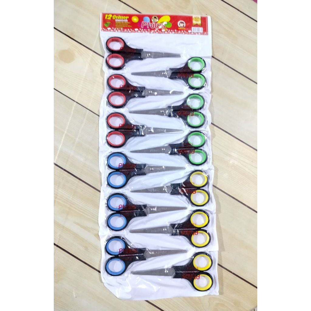 Jual (LUSIN) GUNTING SEDANG 6 INCH (L) PHILOS | Shopee Indonesia