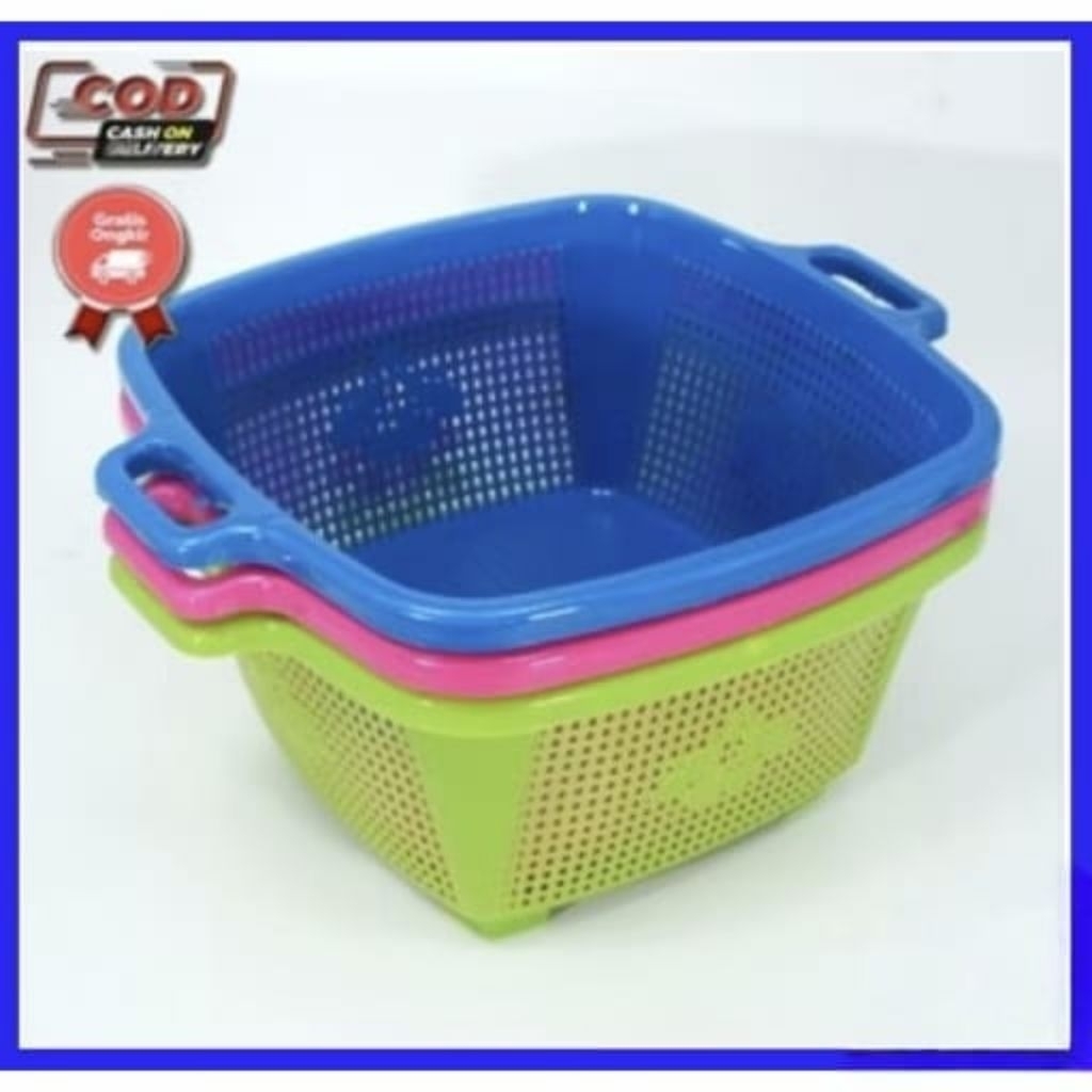 Jual BAKUL Keranjang Baskom Saringan Sayur / Wakul Bulat Buah Plastik ...