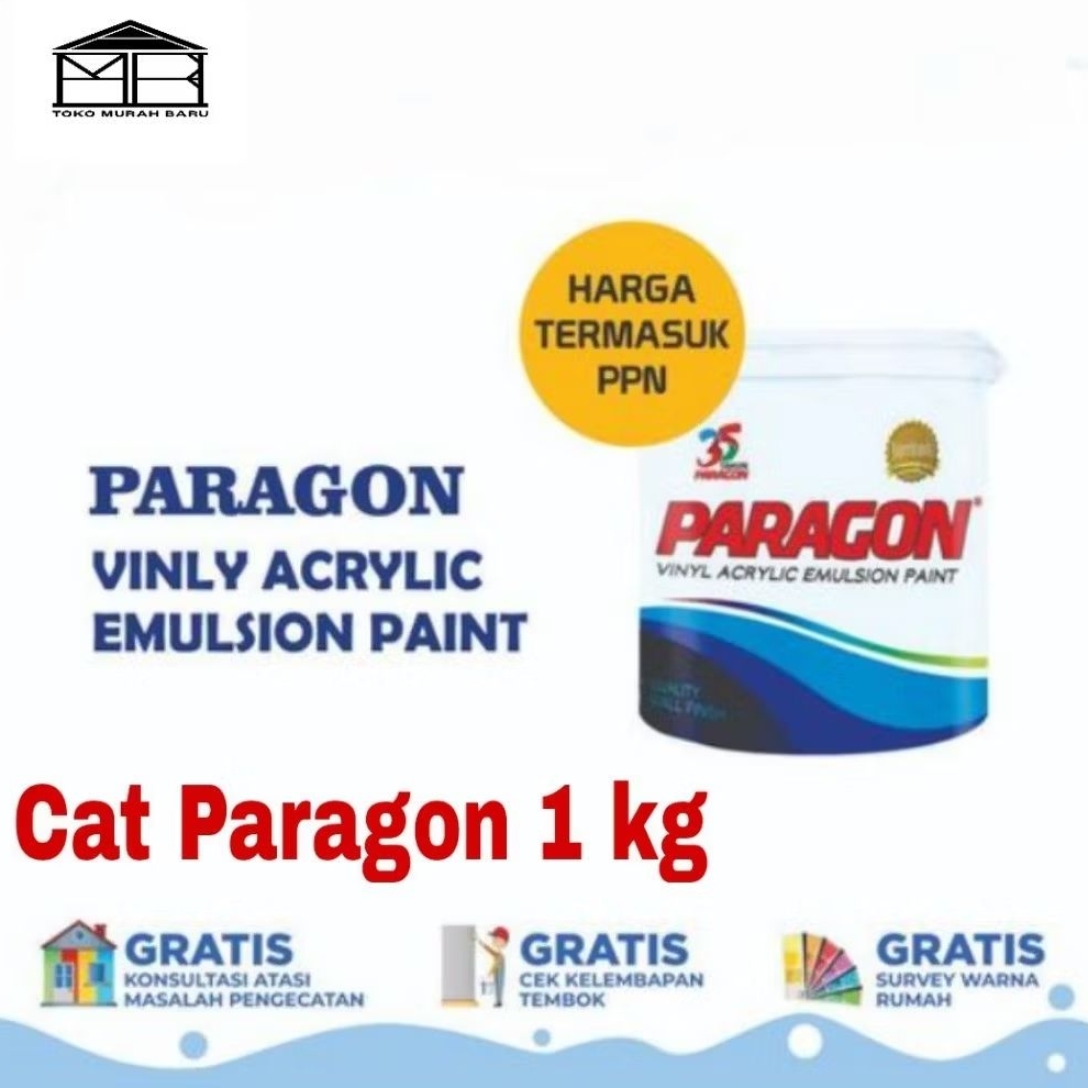 Jual Cat Tembok Paragon 1 Kg | Vinly acrylic emulsion paint | Cat ...
