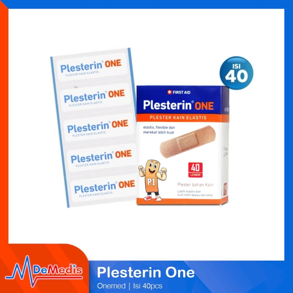Jual ONEMED Plesterin One Plester Luka Kain Elastis Box isi 40 Pcs ...