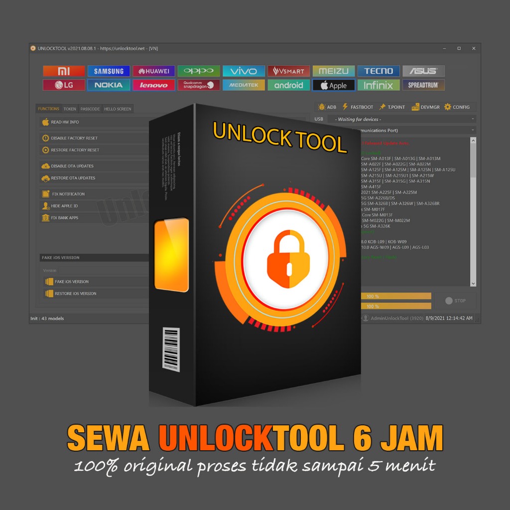 Jual Sewa Lisensi UnlockTool 6 Jam Original Fast Respon | Shopee Indonesia
