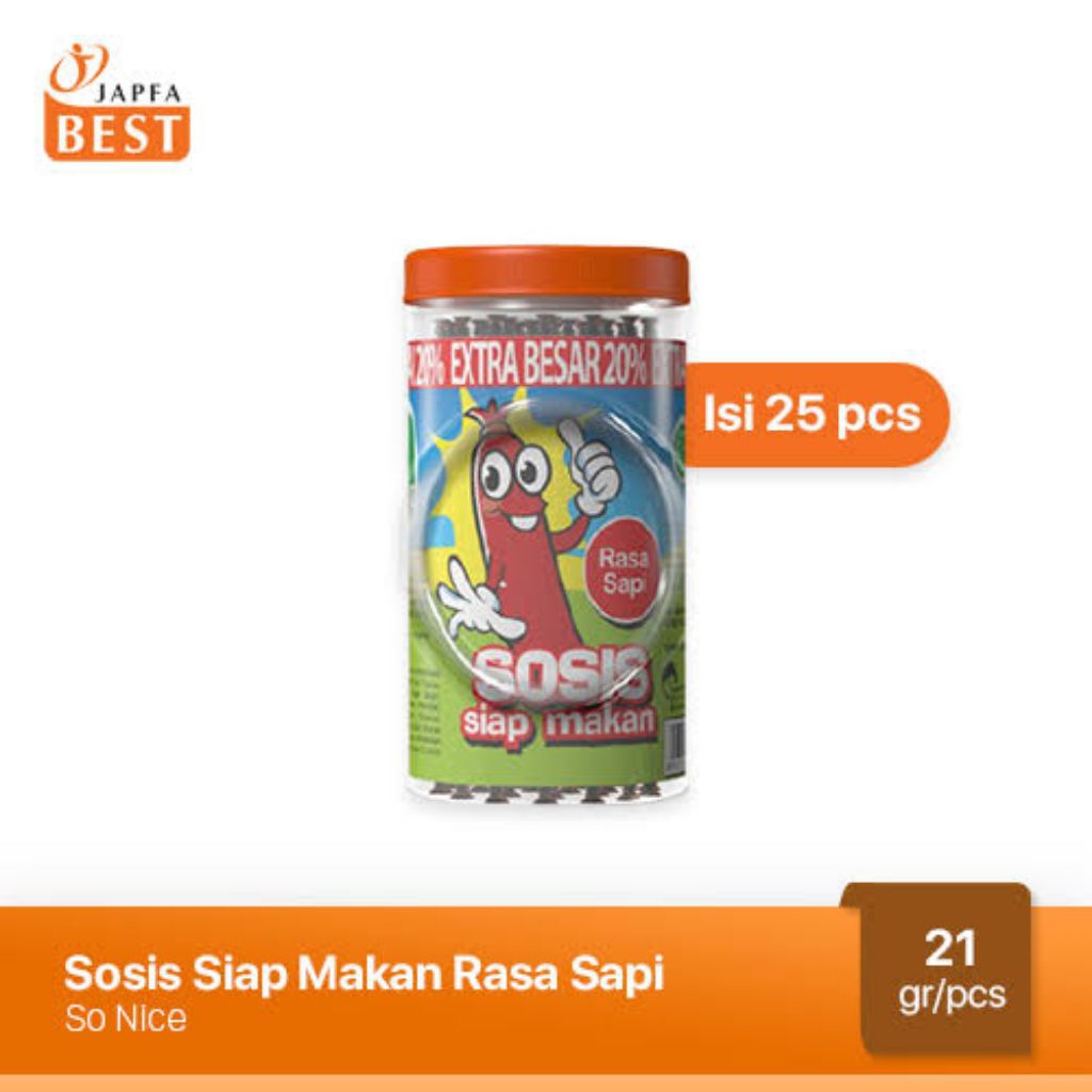 Jual Sosis so nice varian rasa ayam dan sapi isi 25 pcs | Shopee Indonesia
