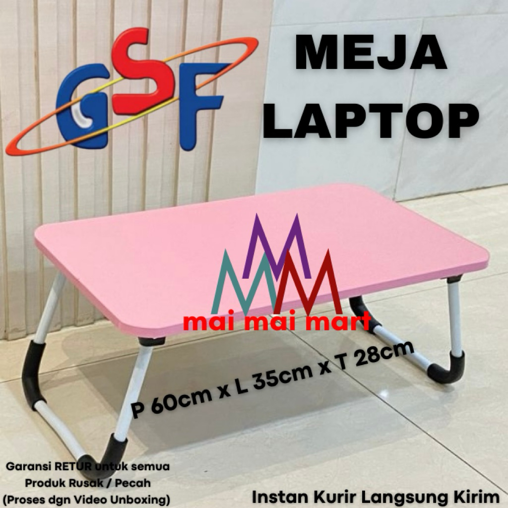 Jual Meja Laptop Portable Meja Lipat Meja Belajar Anak Serbaguna 60x35x28cm GSF 6135 | Shopee ...