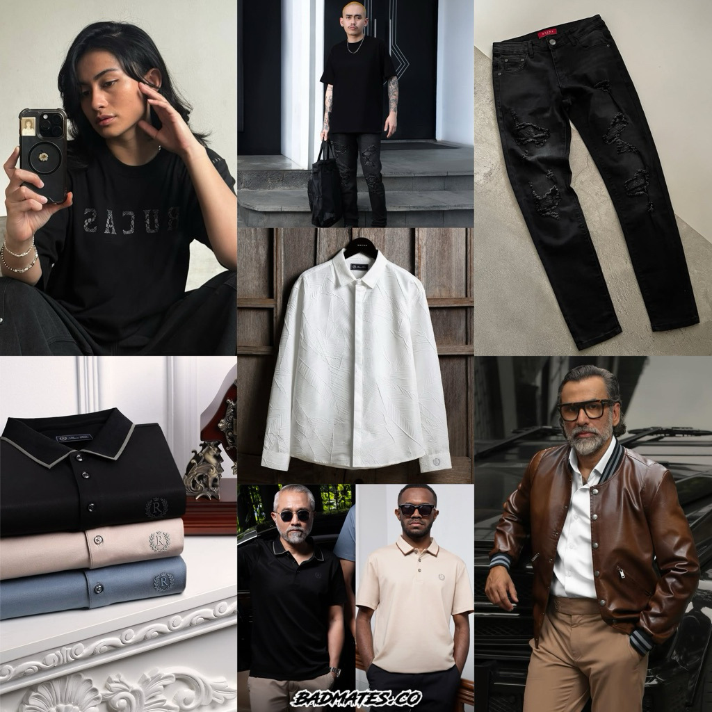 Jual Rucas S8 Python Jeans/Rucas Polo Black/Rucas Kemeja Textured Long ...