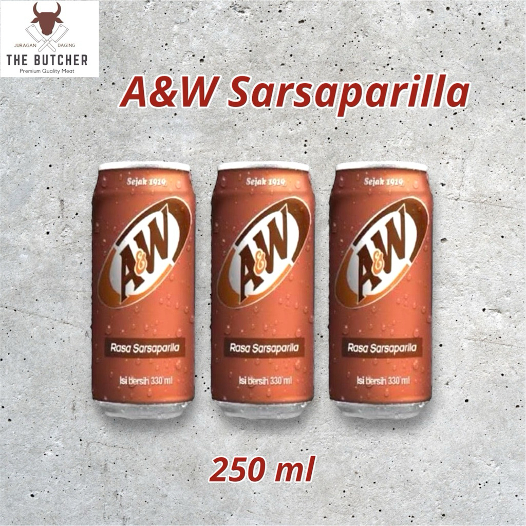 Jual A&W Sarsaparlla 250ml / AW minuman soda / Harga Satuan | Shopee ...