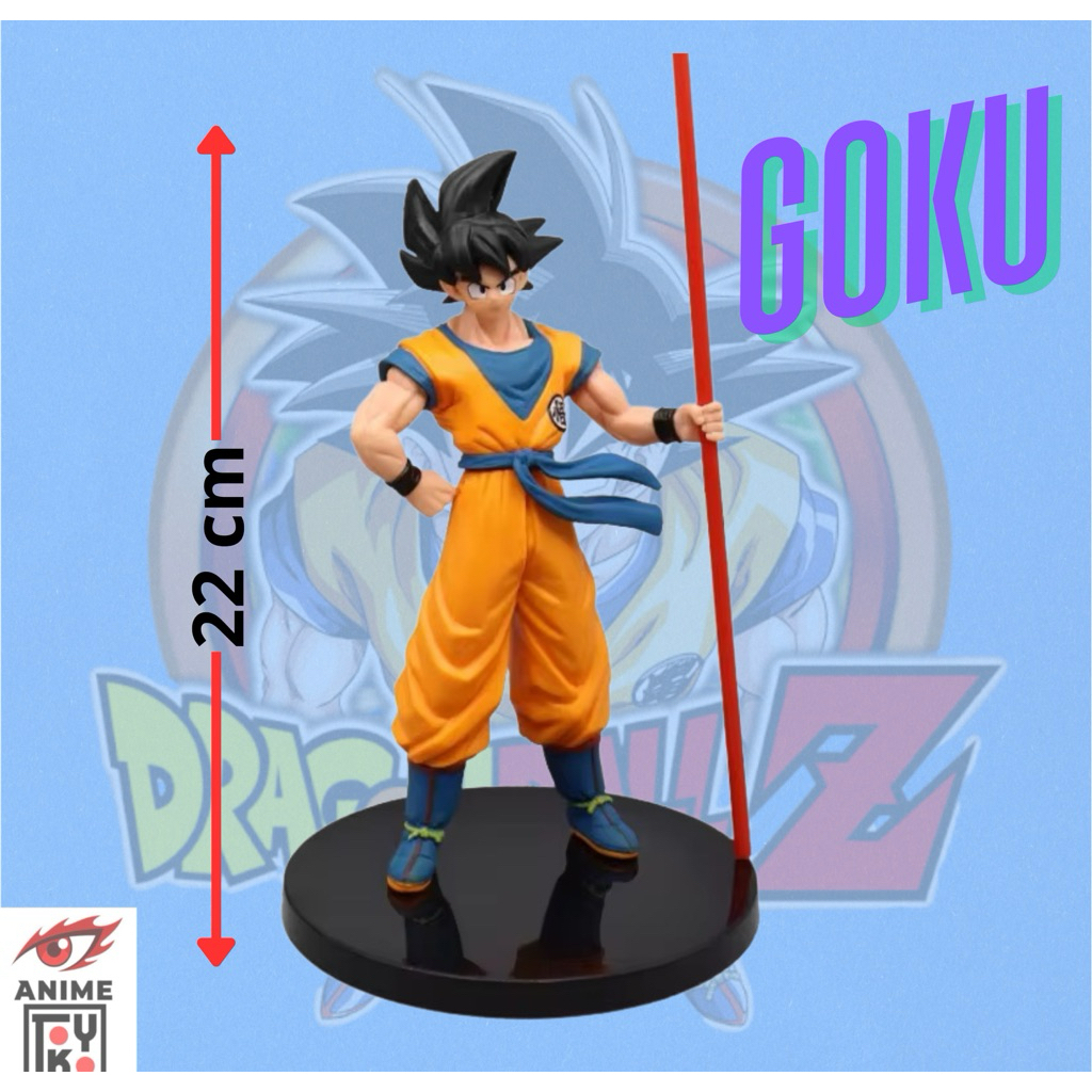 Jual Action Figure Dragonball Goku Holding a Stick warna Ukuran Tinggi ...