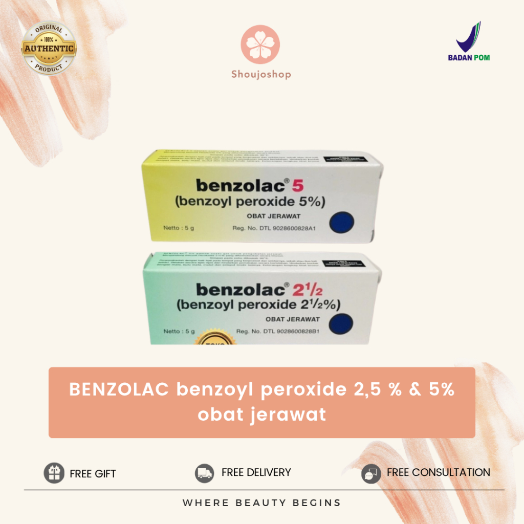 Jual Benzolac Obat Jerawat Benzoil Peroxide 5% & 21/2% | Shopee Indonesia
