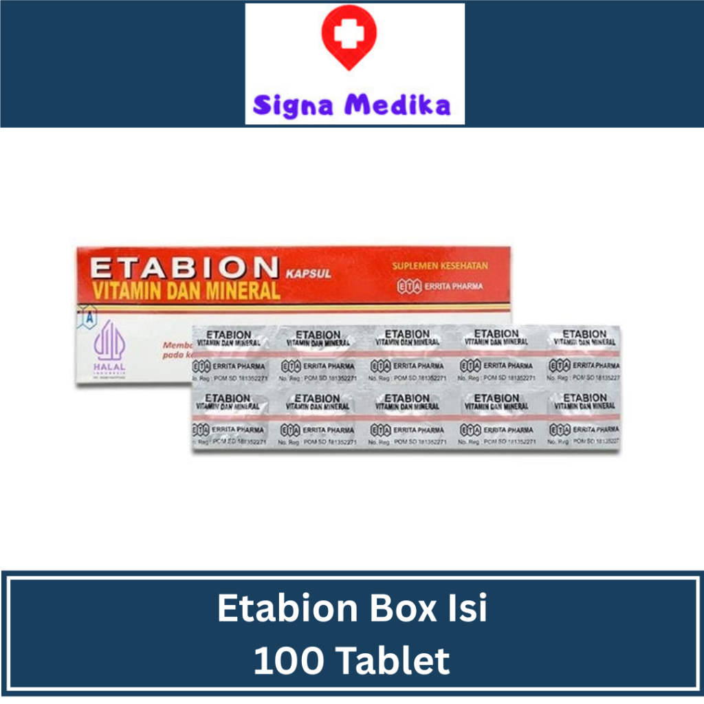 Jual Etabion Box Isi 100 Tablet - Vitamin Dan Mineral | Shopee Indonesia