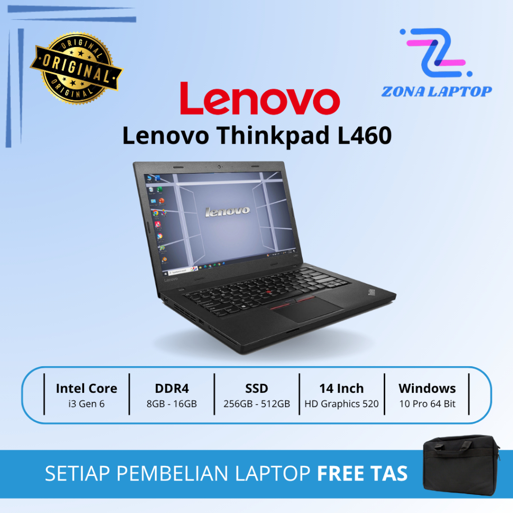 Jual Lenovo Thinkpad L460 i3 Gen 6 SECOND | MURAH | BERKUALITAS ...
