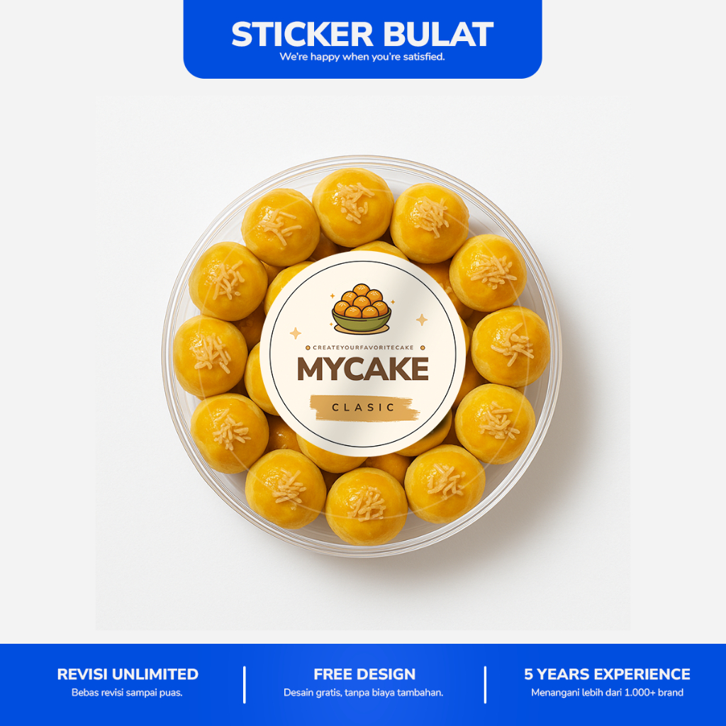 Jual Sticker Bulat Custom FREE DESIGN | Cetak Label Makanan Desain ...