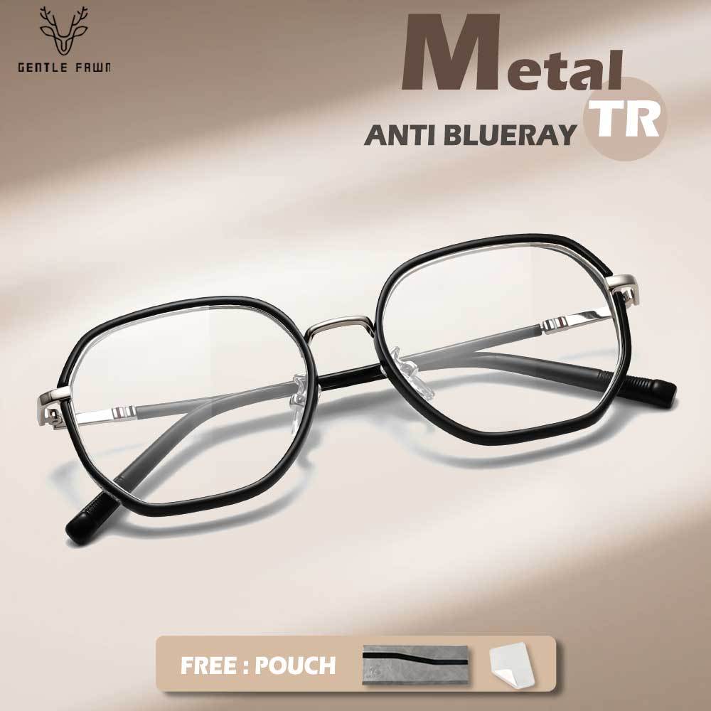 Jual Gentle Fawn Kacamata Antiradiasi Blueray Sinar Biru Bentuk Kotak Bahan TR90+Metal Kuat ...