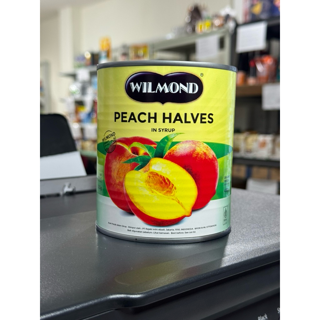 Jual WILMOND Buah kaleng Peach Halves / buah peach 825Gr | Shopee Indonesia