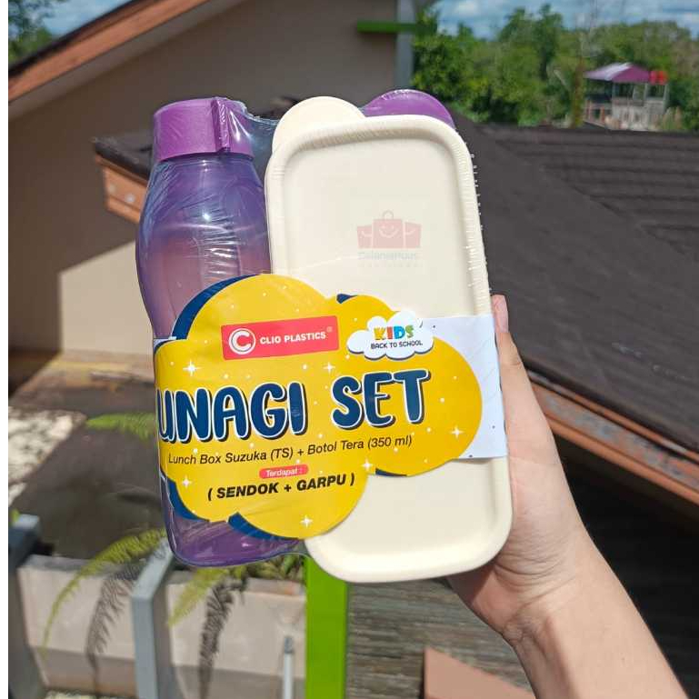 Jual Lunch Box Set Unagi Set Clio 2095 / Kotak Makan Botol Minum Set ...