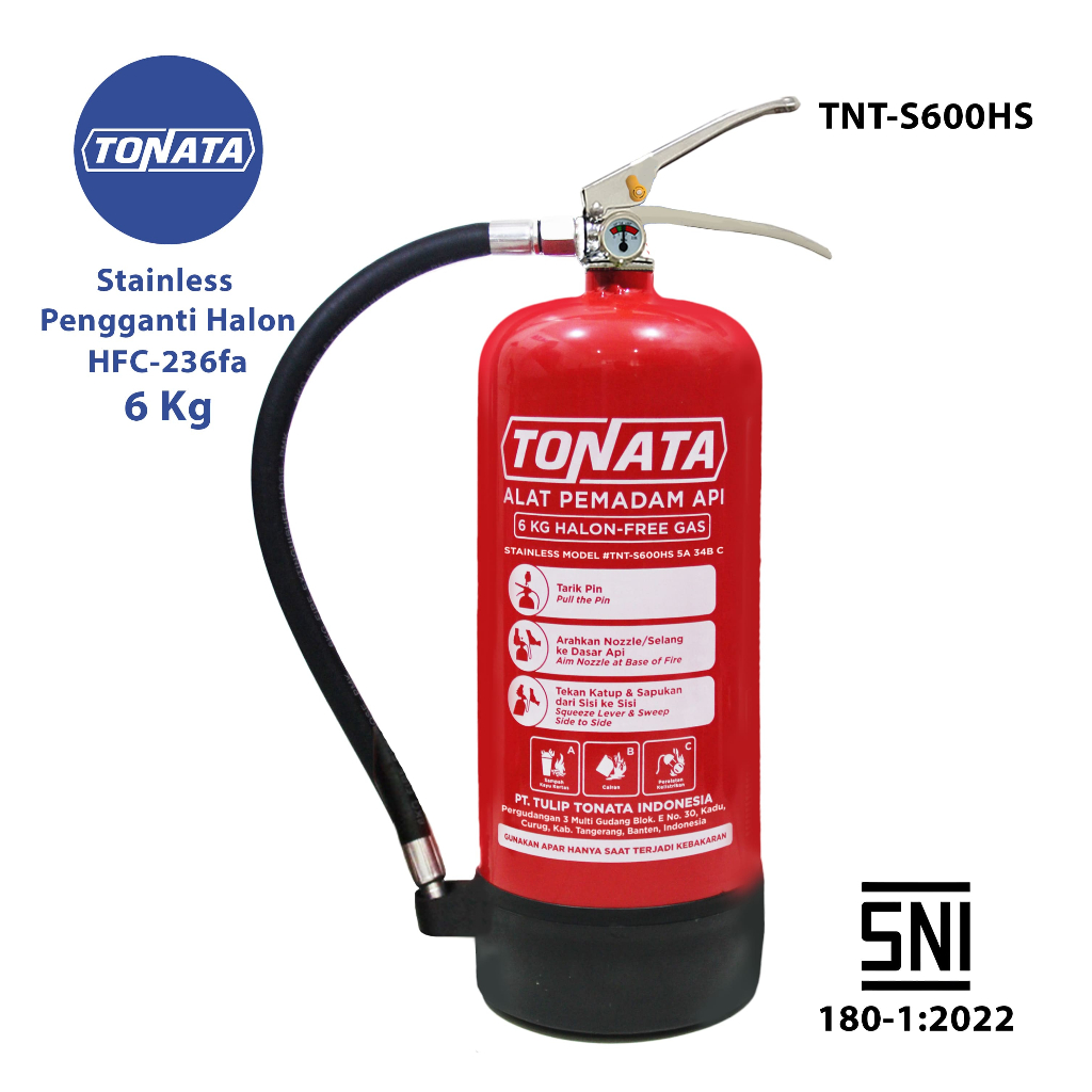 Jual Tonata APAR Clean Agent HCFC/HFC Stainless Alat Pemadam Api SNI ...