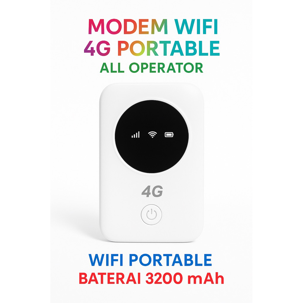 Jual Modem Wifi Mifi 4G LTE All Operator Wifi Portable 3200 mAh Battery | Shopee Indonesia