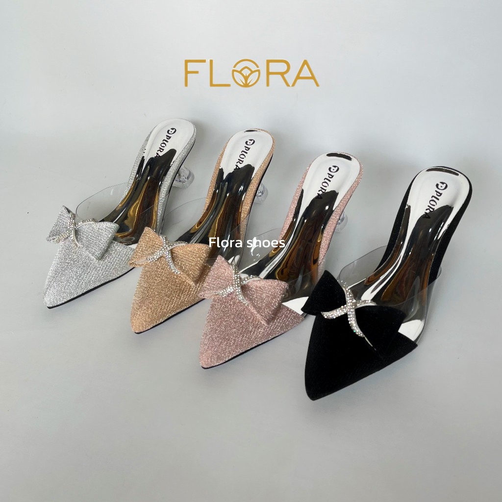 Jual Florashoes - Alluna Sepatu Mules Wanita 5cm Pesta wedding Hak Kaca ...