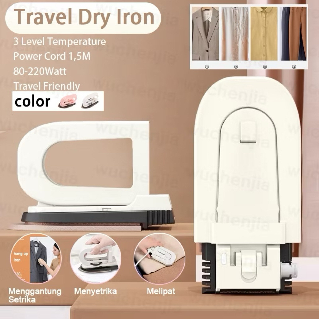 Jual [ready stock] Setrika Mini Travel Dry Iron, Detachable handle ...