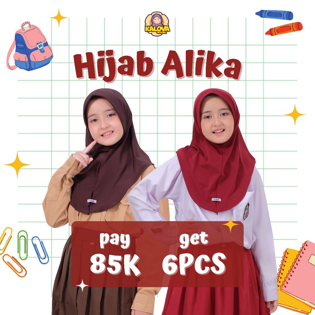 Jual Kerudung Instan Jersey Anak Hijab Pinguin Alika Jilbab Instan Anak Hijab Sekolah Model ...