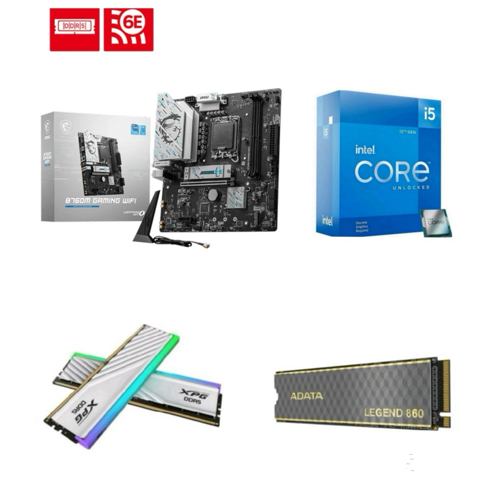 Jual Paket Processor Gaming Intel Core i5 12400 / i5 12400F Box Gen 12 LGA 1700 RAM DDR5 B760 ...