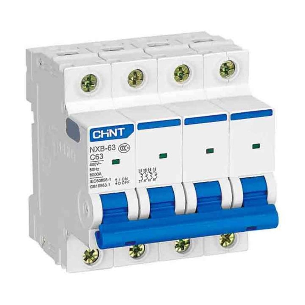 Jual MCB Chint NXB-63 4P 10A 6kA MCB 4 Pole 10 Ampere 6kA Chint ...
