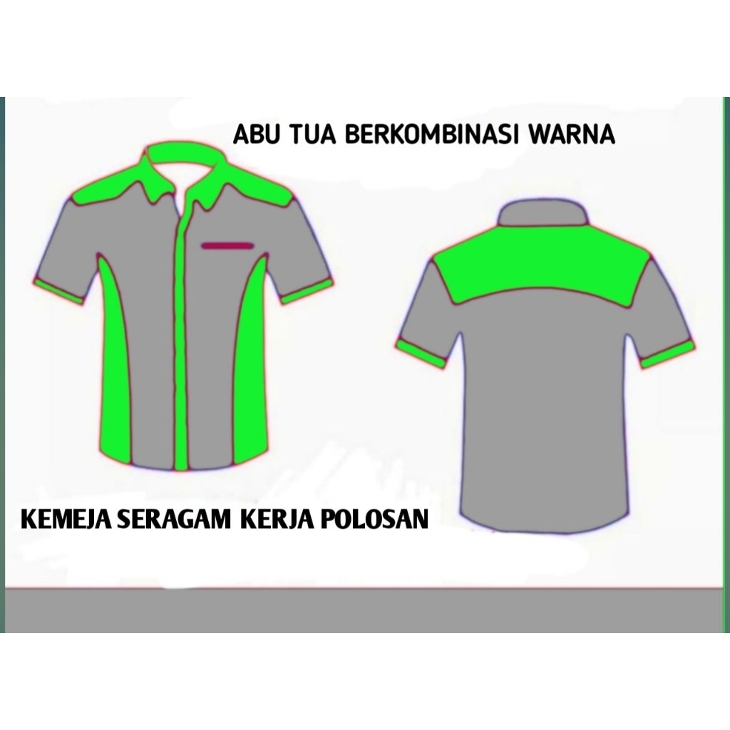 Jual kemeja seragam kerja seragam komunitas kombinasi warna dan corak ...