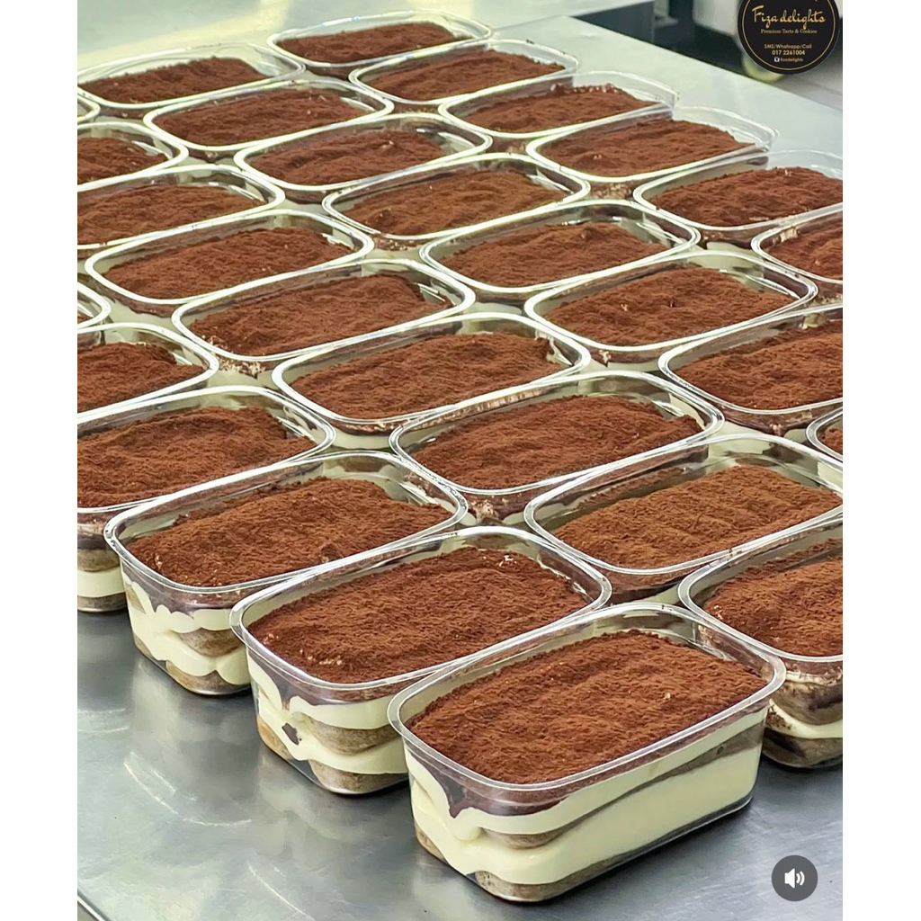 Jual Wadah Mika Tiramisu 280ML Box Tiramisu Plastik Mika Pudding Puding ...