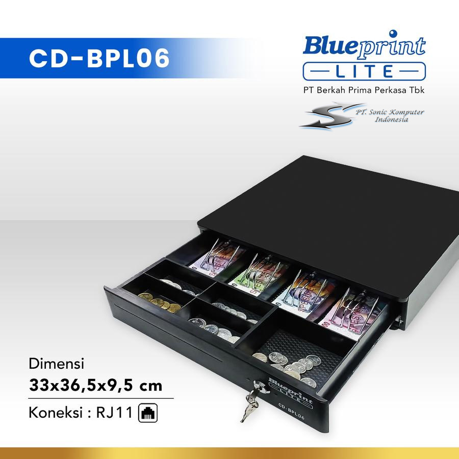 Jual Cash Drawer Kecil Laci Kasir Laci Uang BLUEPRINT CD BPL06 33x36 ...
