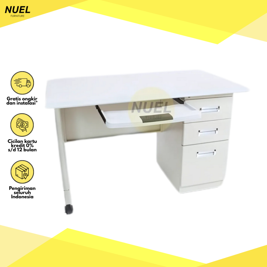 Jual NUEL Meja Kerja / Meja Laptop / Meja Kantor Dengan Laci Drawer ...