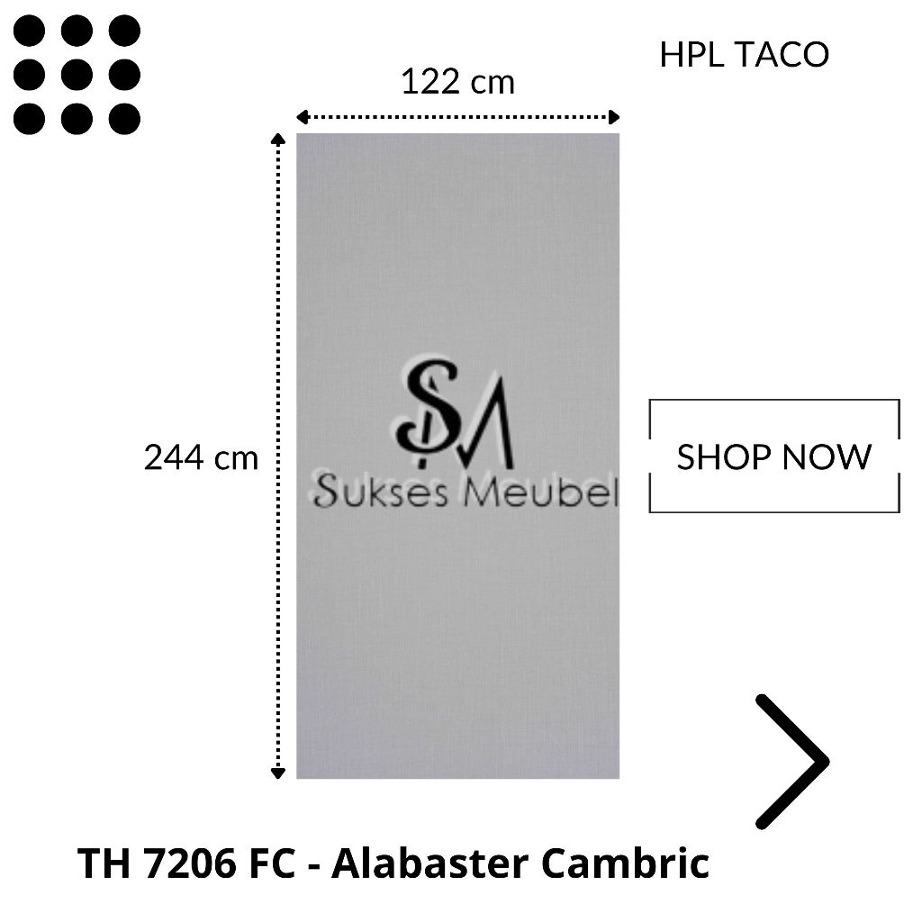 Jual TACO HPL Pattern TH 7206 FC - Alabaster Cambric | Per 1 Lembar ...