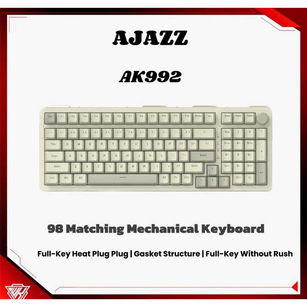 Jual Ajazz AK992 Retro Wired Mechanical Keyboard 99 Keys Red Swich ...