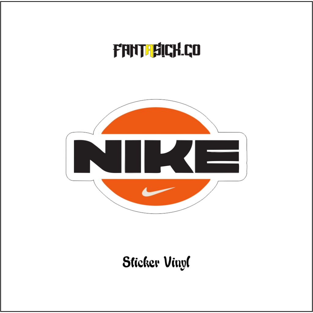 Jual Sticker nike retro vinyl tahan air hitam putih sticker brand ...