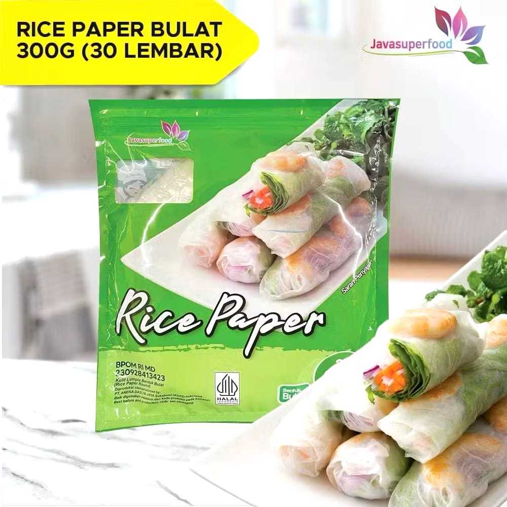 Jual Java rice papper 300gr/30 lembar kotak/ bulat/kulit lumpia ...