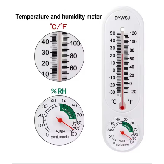 Jual Thermometer Dinding Analog Alat Pengukur Pengatur Suhu Kelembaban ...