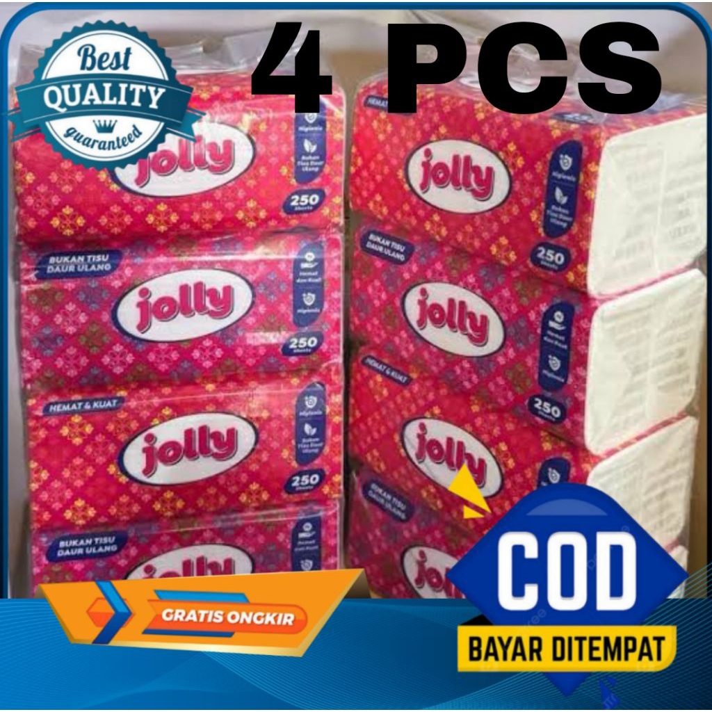Jual 4 PCS Tissu Jolly 250 Sheet / Tissu Jolly 250 Termurah / Tissu ...