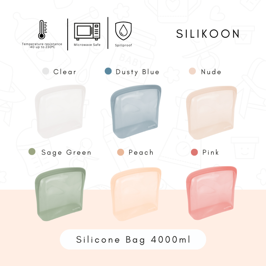Jual SILIKOON Premium Silicone Bag Large 4000ml Pouch Food Grade ...