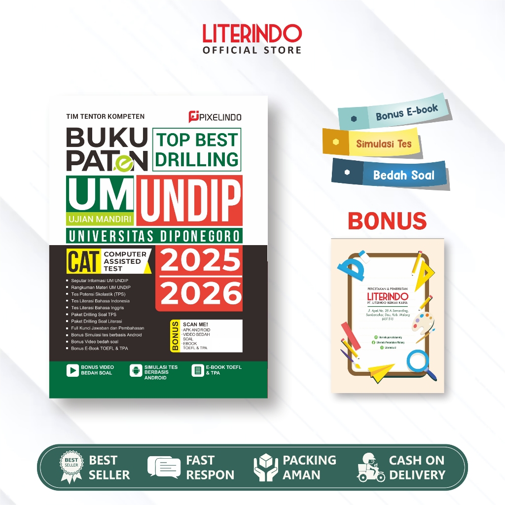Jual BUKU PATEN BEST DRILLING UJIAN MANDIRI UNDIP 2025-2026 | Shopee ...