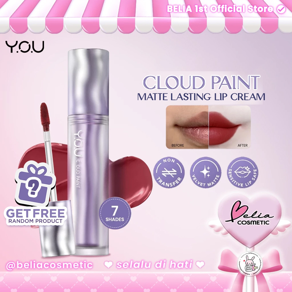 Jual BELIA YOU Cloud Paint Matte Lasting Lip Cream | Color-Lock ...