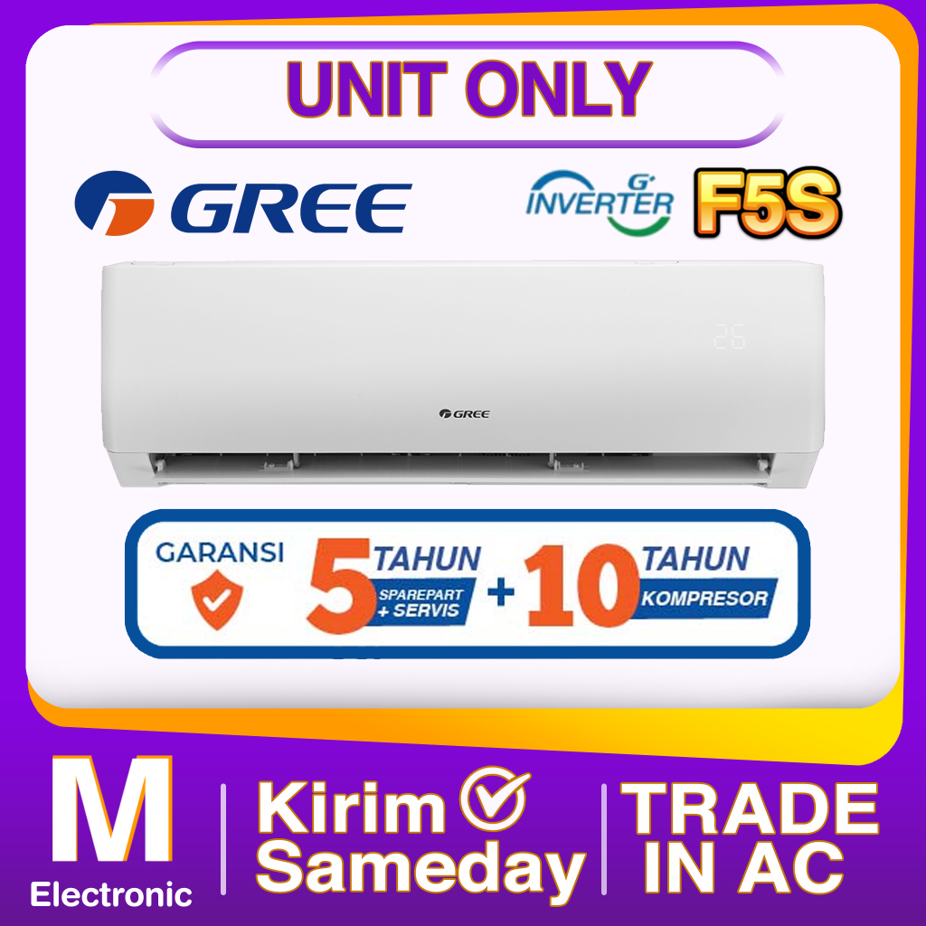 Jual AC GREE 1.5 PK 12F5S Inverter Series GWC12F5S Unit Only | Shopee ...