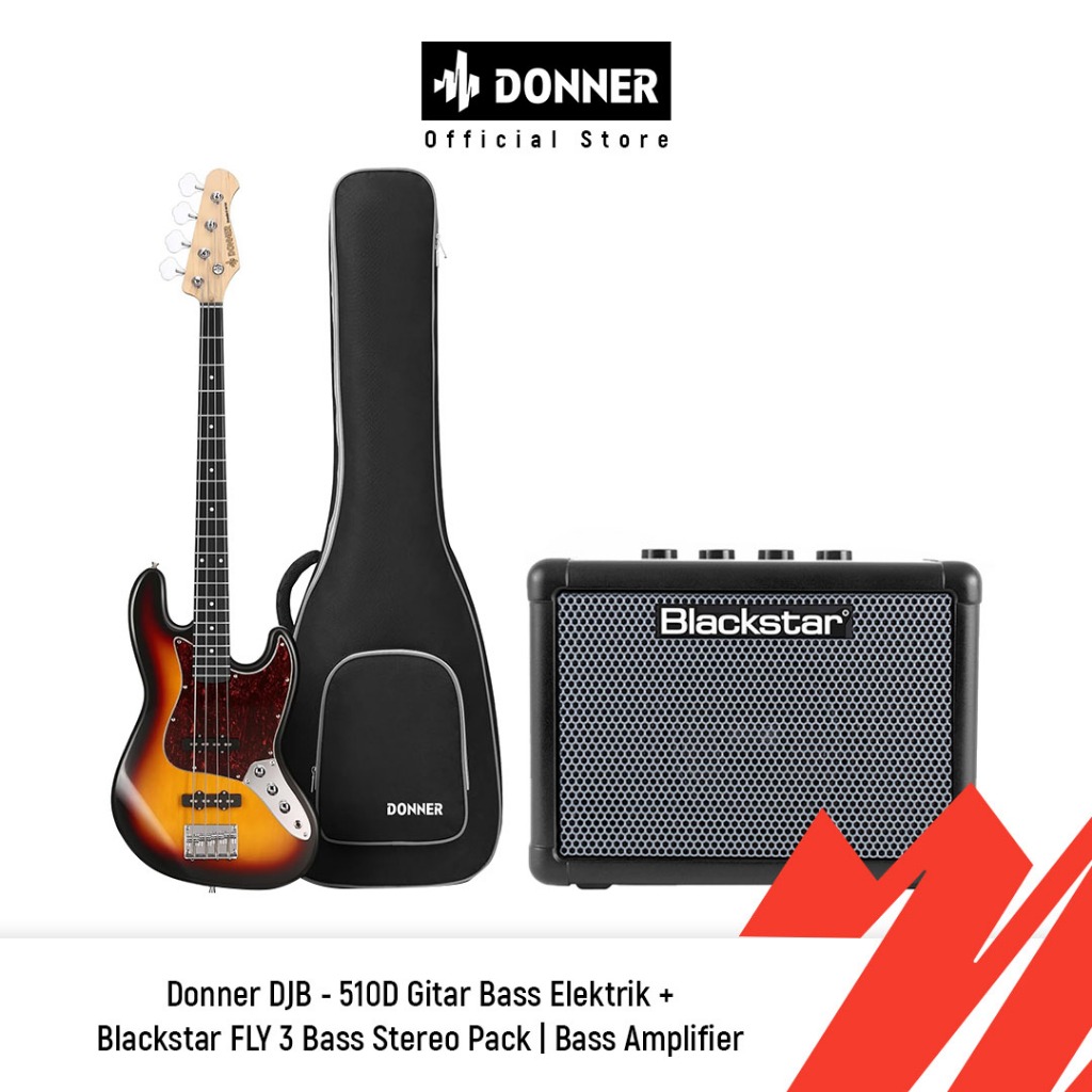 Jual [BUNDLE] Donner DJB - 510D Gitar Bass Elektrik + Blackstar FLY 3 ...