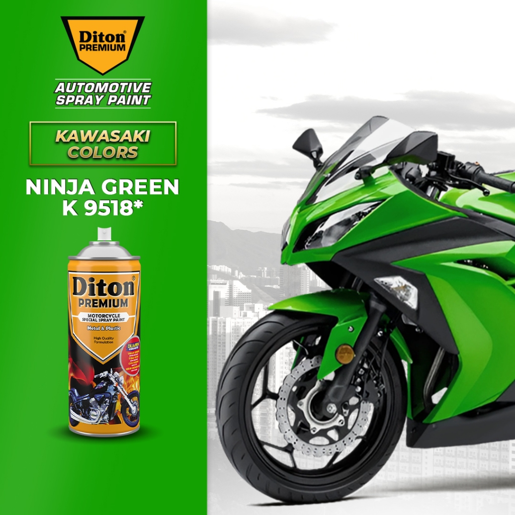Jual Cat Semprot DITON PREMIUM Kawasaki Colors - Ninja Green K 9518 ...