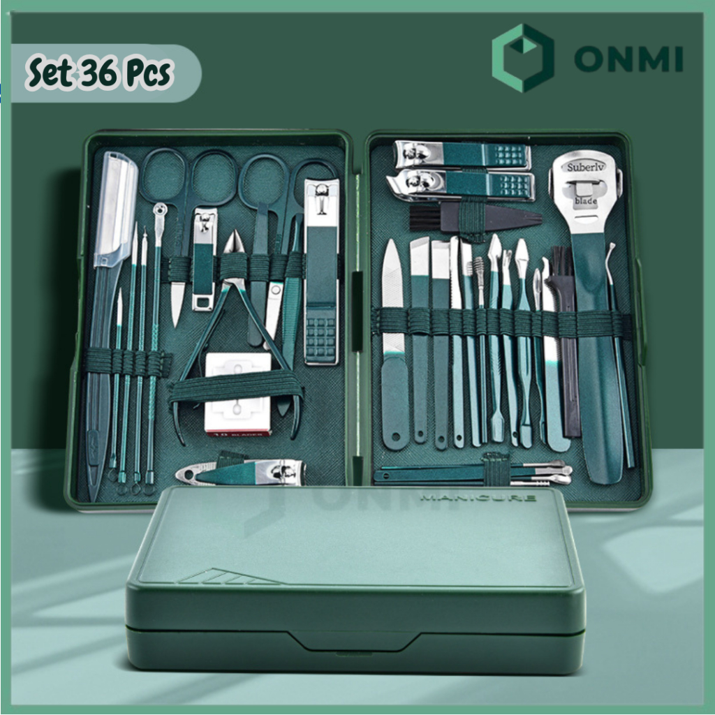 Jual ONMI Premium Manicure Pedicure Set 36 Pcs BOX - Set Gunting Kuku ...