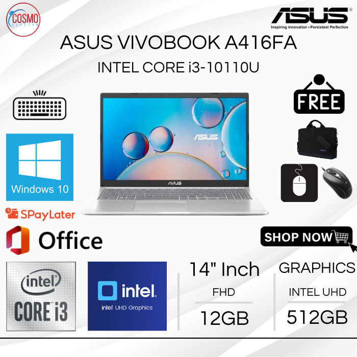Jual ASUS VIVOBOOK A416FA INTEL CORE i3-10110U | RAM 8GB SSD 512GB | 14 ...